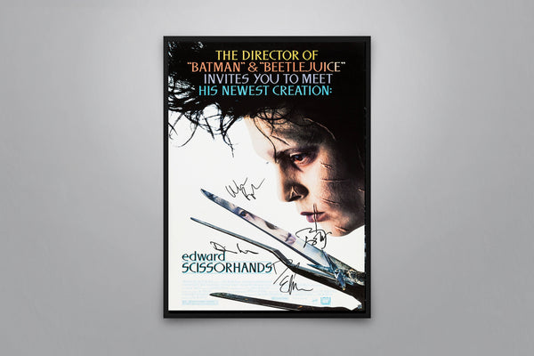 Edward Scissorhands Signed Poster with COA