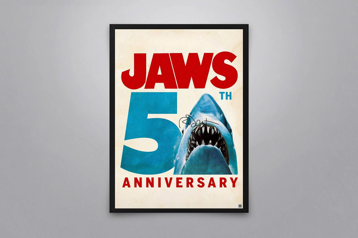 Jaws 50th Anniversary Signed Poster with COA