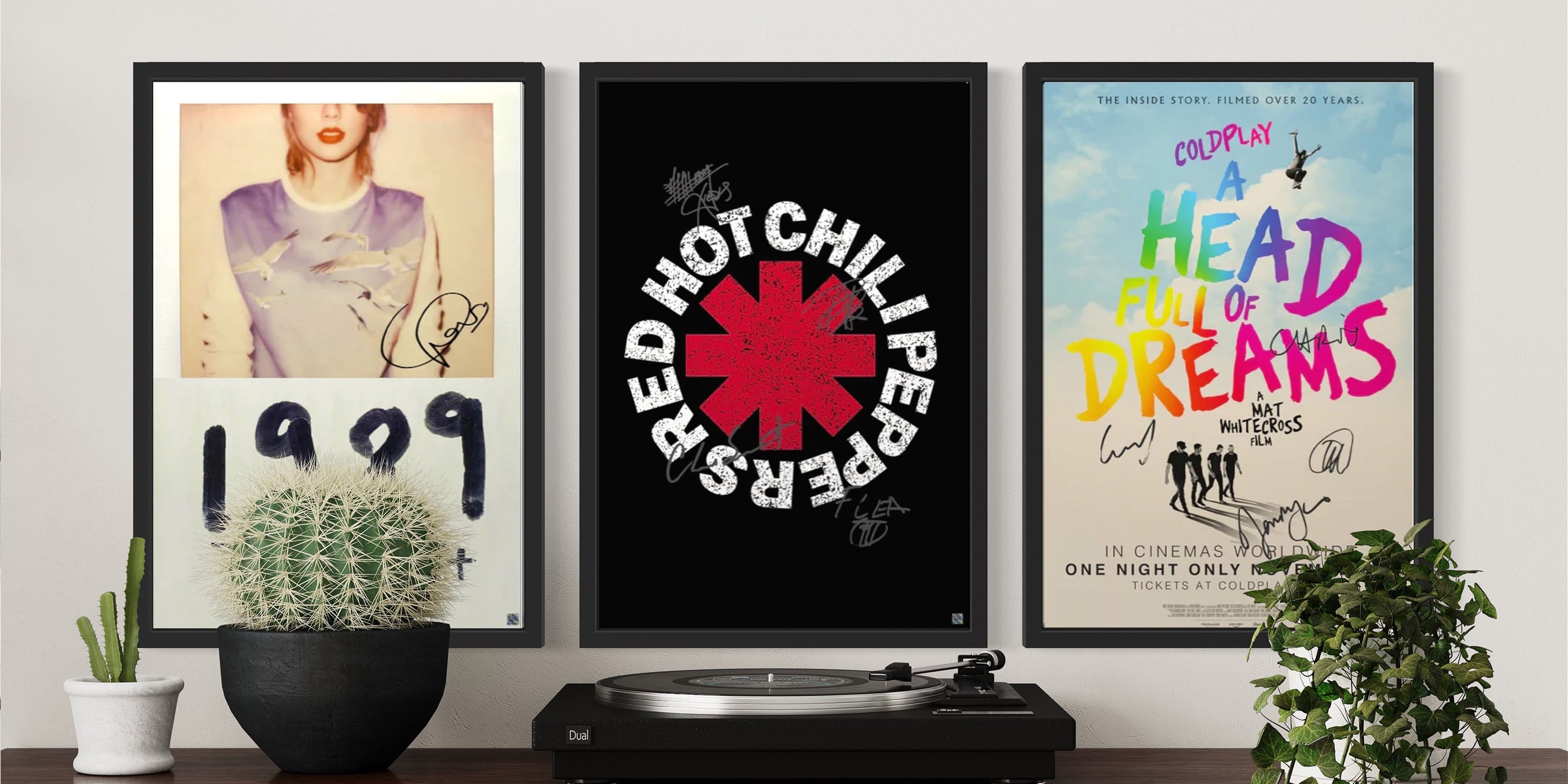 Authentic Signed TV, Music and Movie Posters