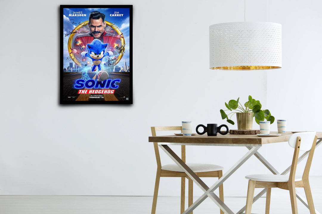 Sonic The Hedgehog Signed Poster With Coa
