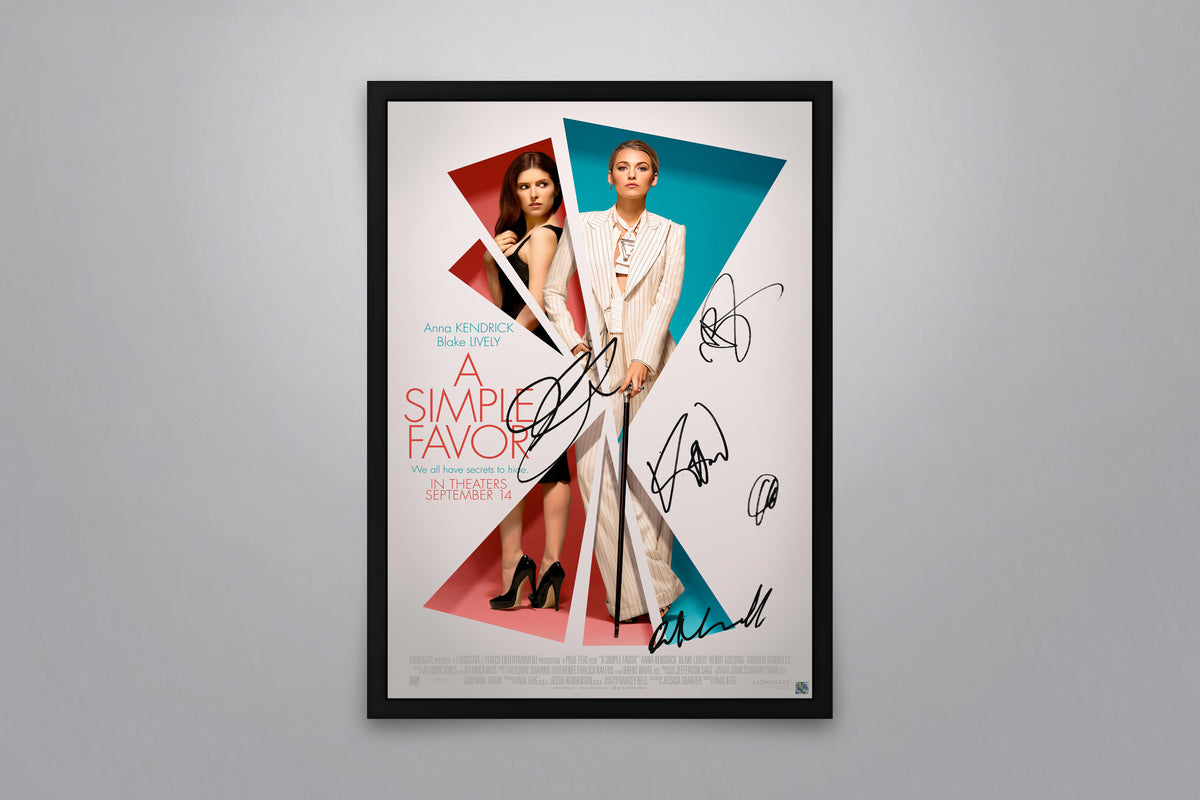 A Simple Favor - Signed Poster + COA – Poster Memorabilia