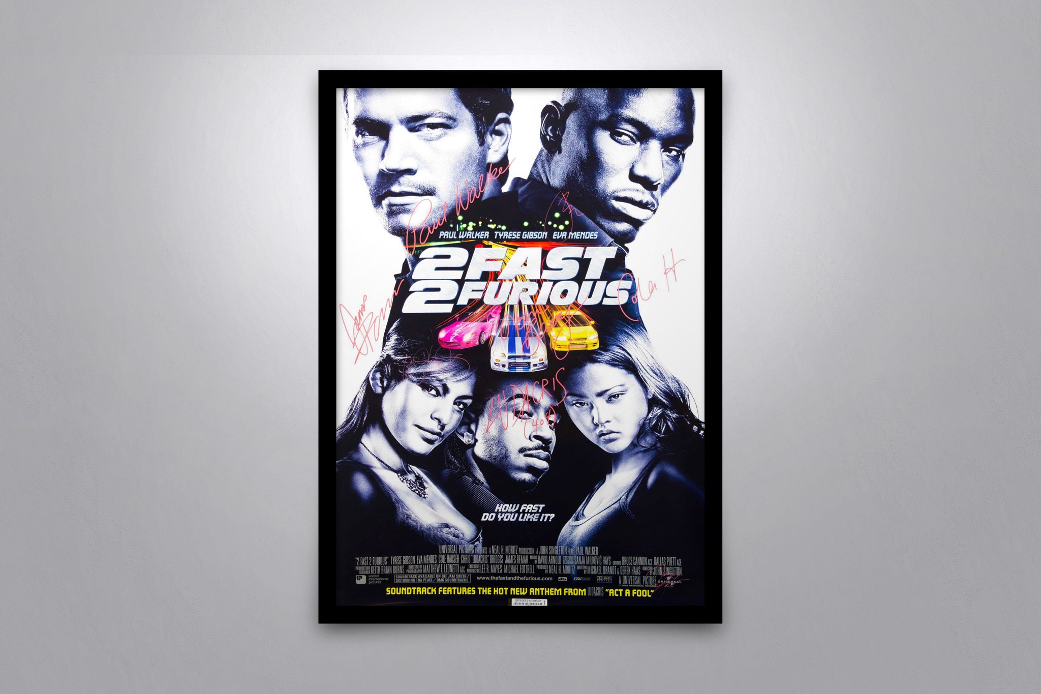 Fast and Furious Autographed Poster Collection