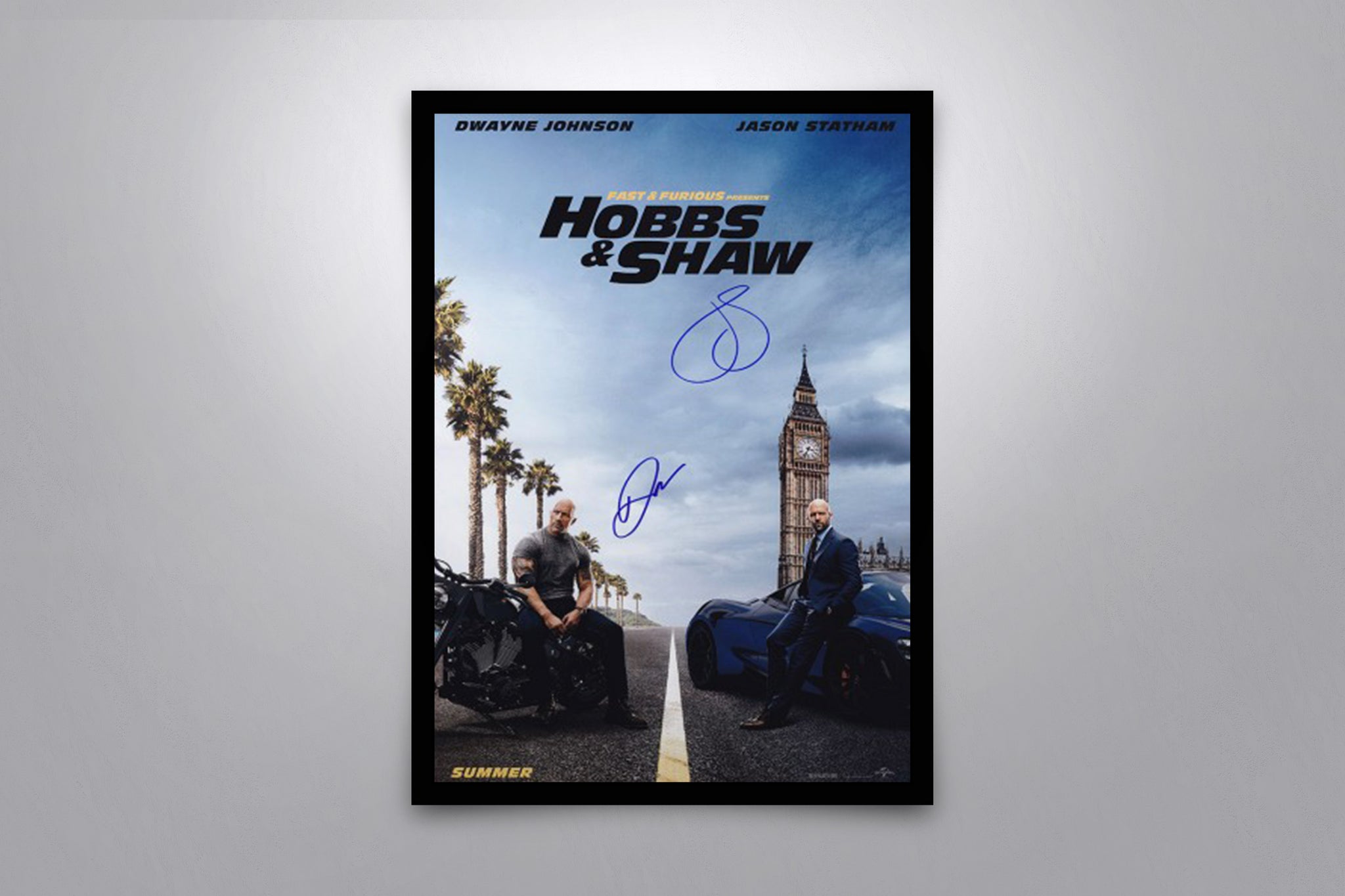 Fast & Furious: Hobbs & Shaw - Signed Poster + COA