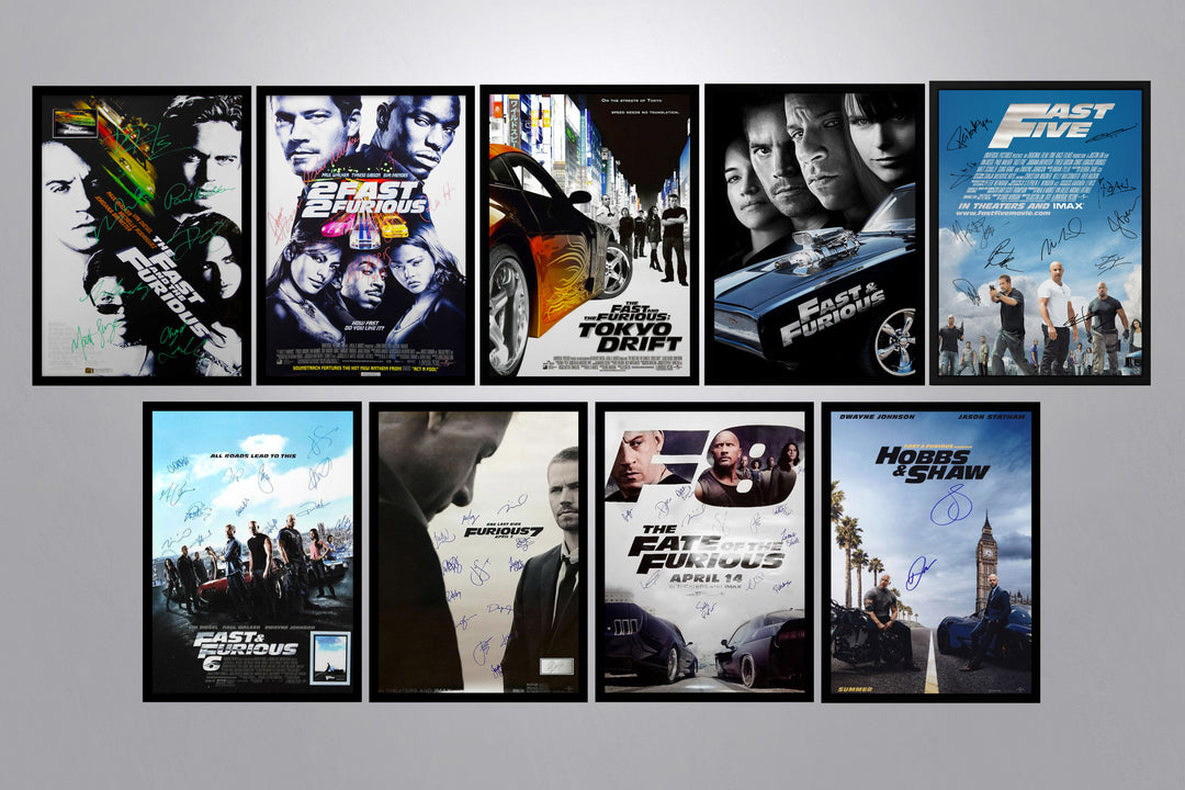 Fast and Furious Autographed Poster Collection