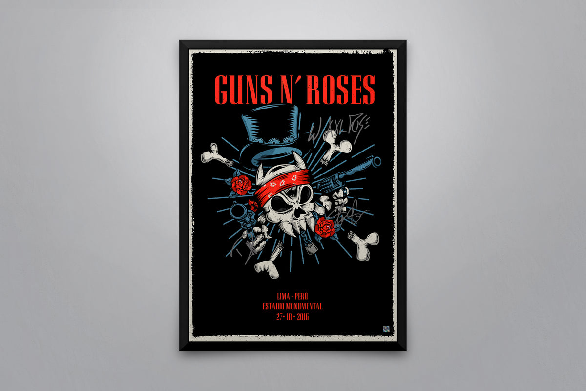 Guns N' Roses - Signed Poster + COA